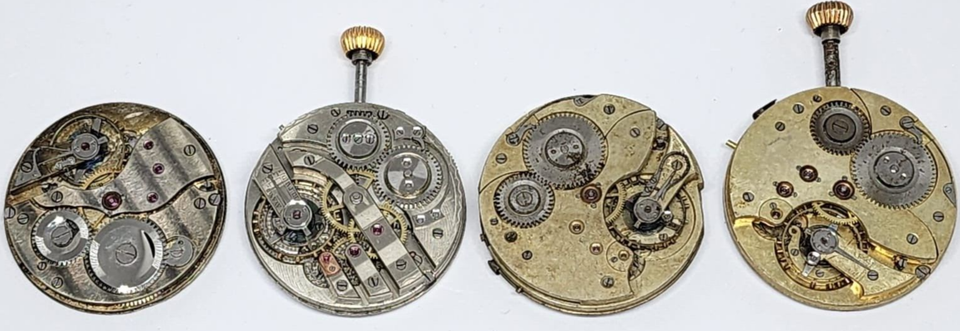 4 HIGH END Pocket watch movements - For parts or project only | eBay