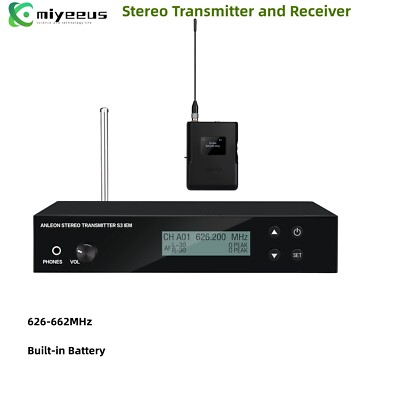 ANLEON S3 Wireless In-Ear Monitor System Stereo Transmitter Receiver ...