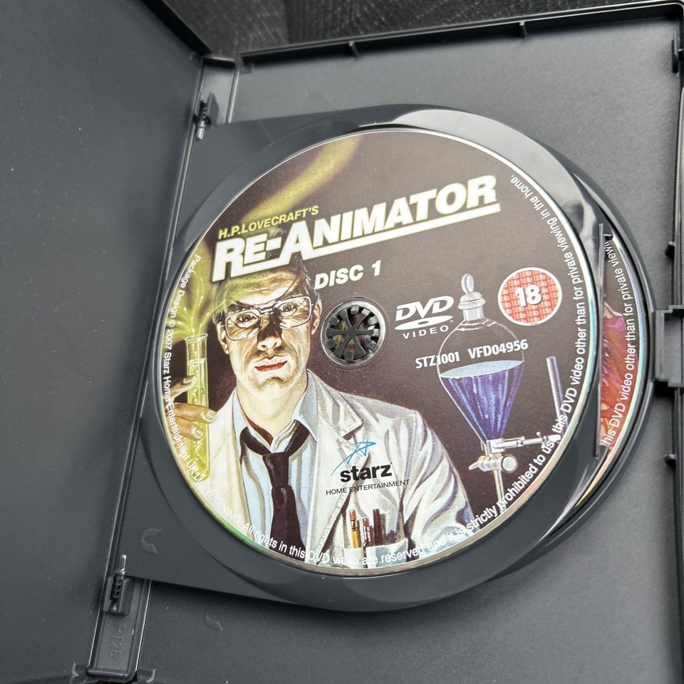 Re-Animator (18) 2 Disc Collectors' Edition DVD with Green Syringe Pen ...