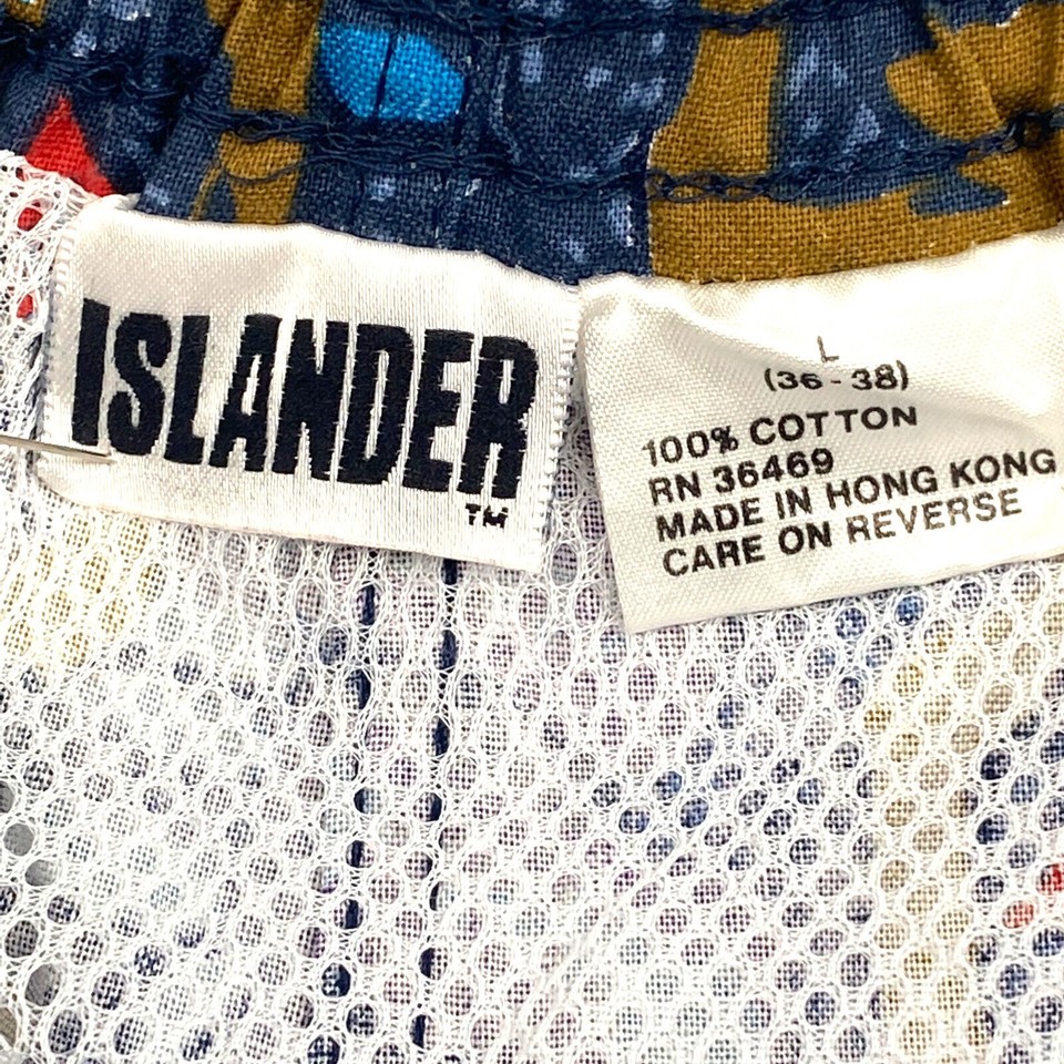 Vintage 90s Islander Mens Board Shorts Swim Trunks L 36-38 Multicolor ...