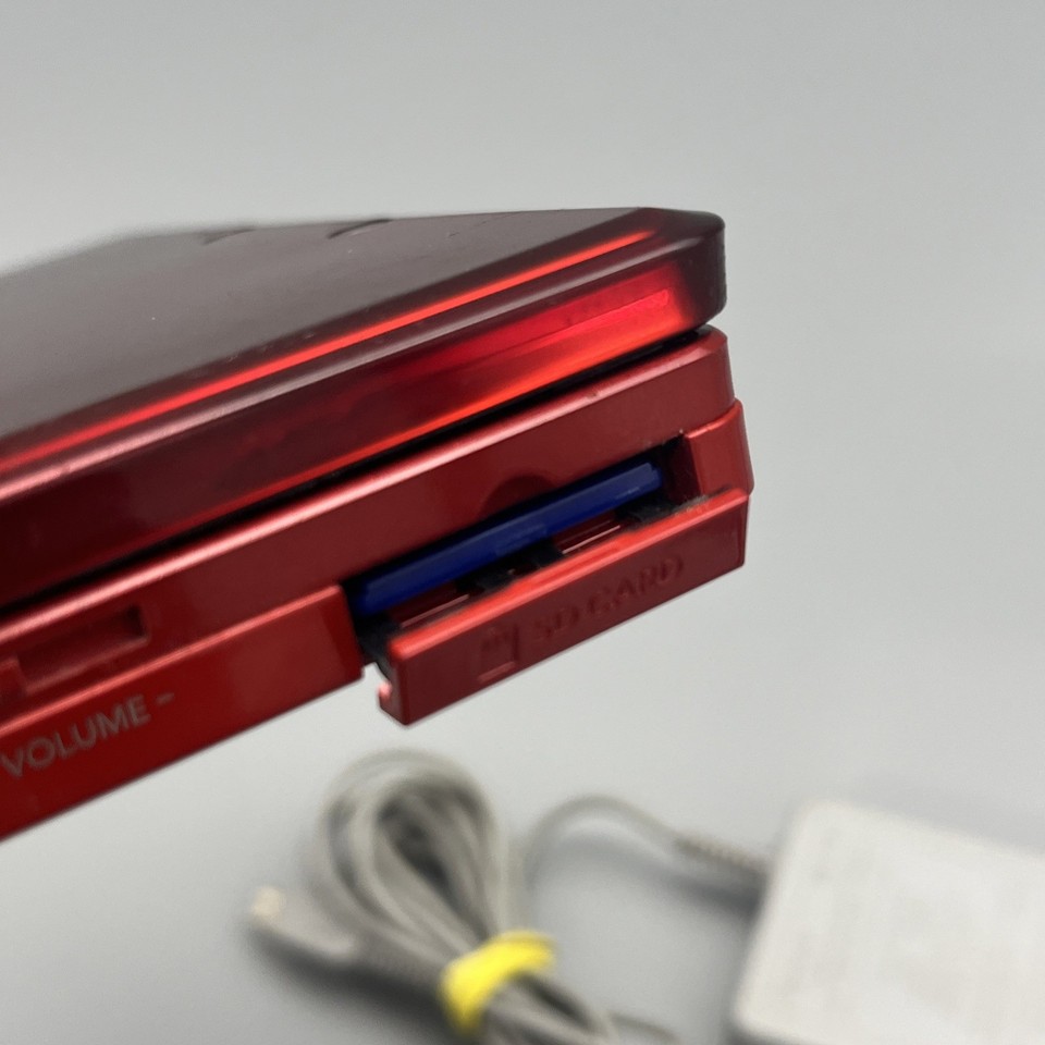 Nintendo 3DS Red Handheld Console Flame Red CTR-001 W/ Charger & SD ...