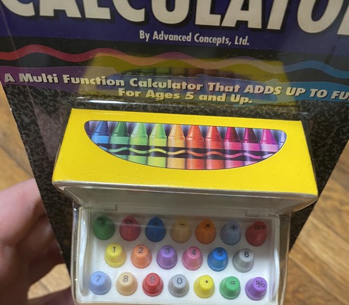 Vintage Crayola Crayon Calculator 1994 Advanced Concepts for sale ...