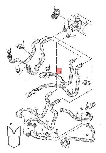 Genuine AUDI A4 Avant S4 quattro Cabrio 8EC Coolant Hose Flange ...