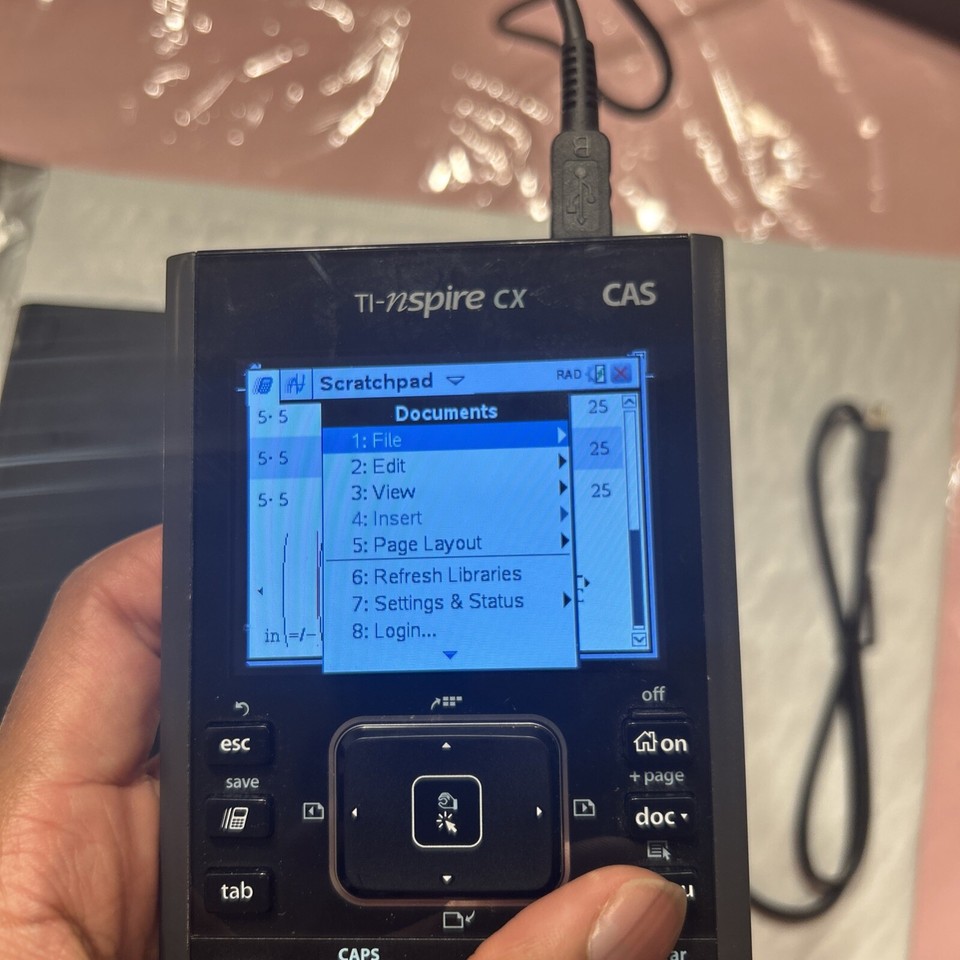 Texas Instruments TI Nspire CX CAS Graphing Calculator with charger And ...