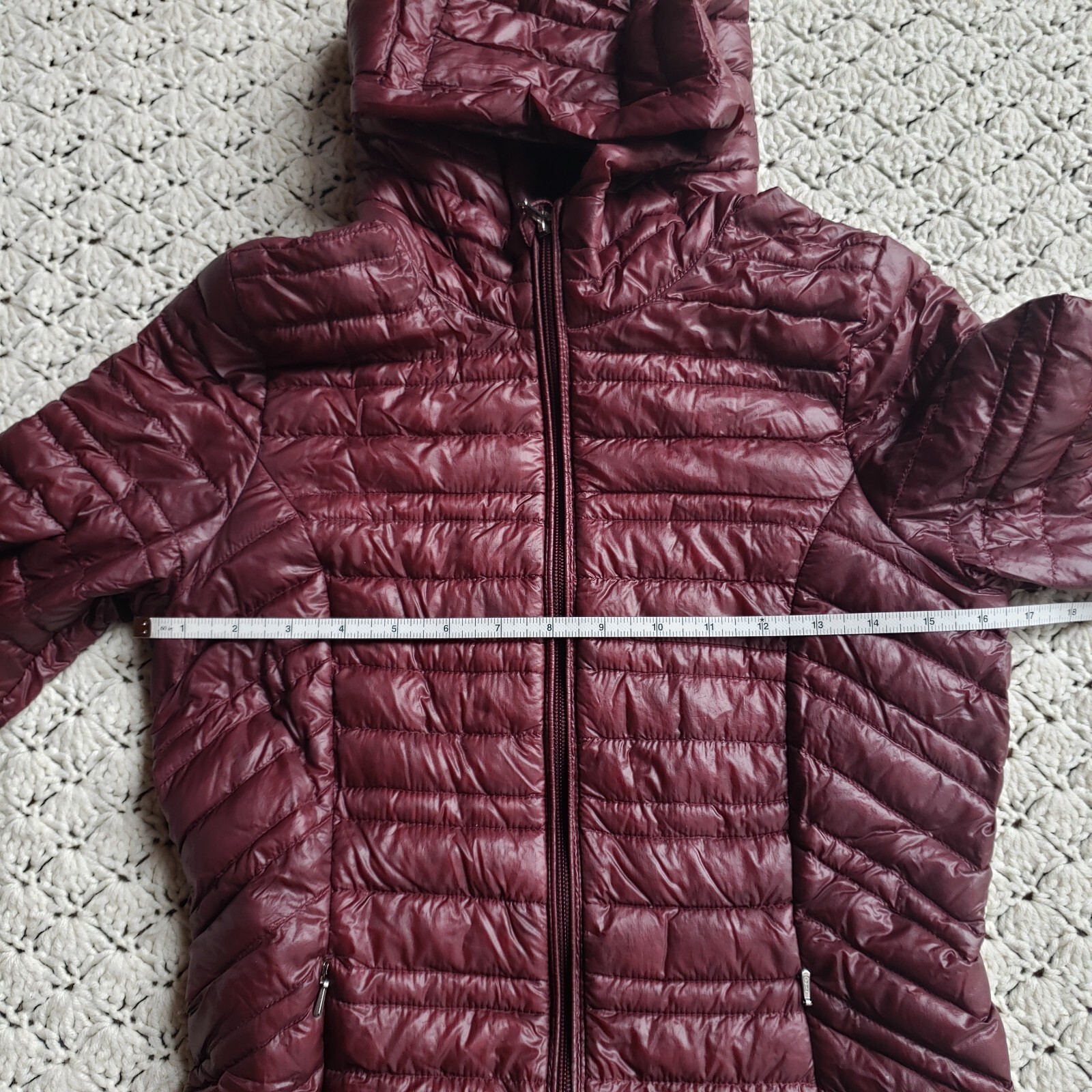 Patagonia Womens Ultralight Fiona Down Parka Burgundy Maroon Outdoor ...