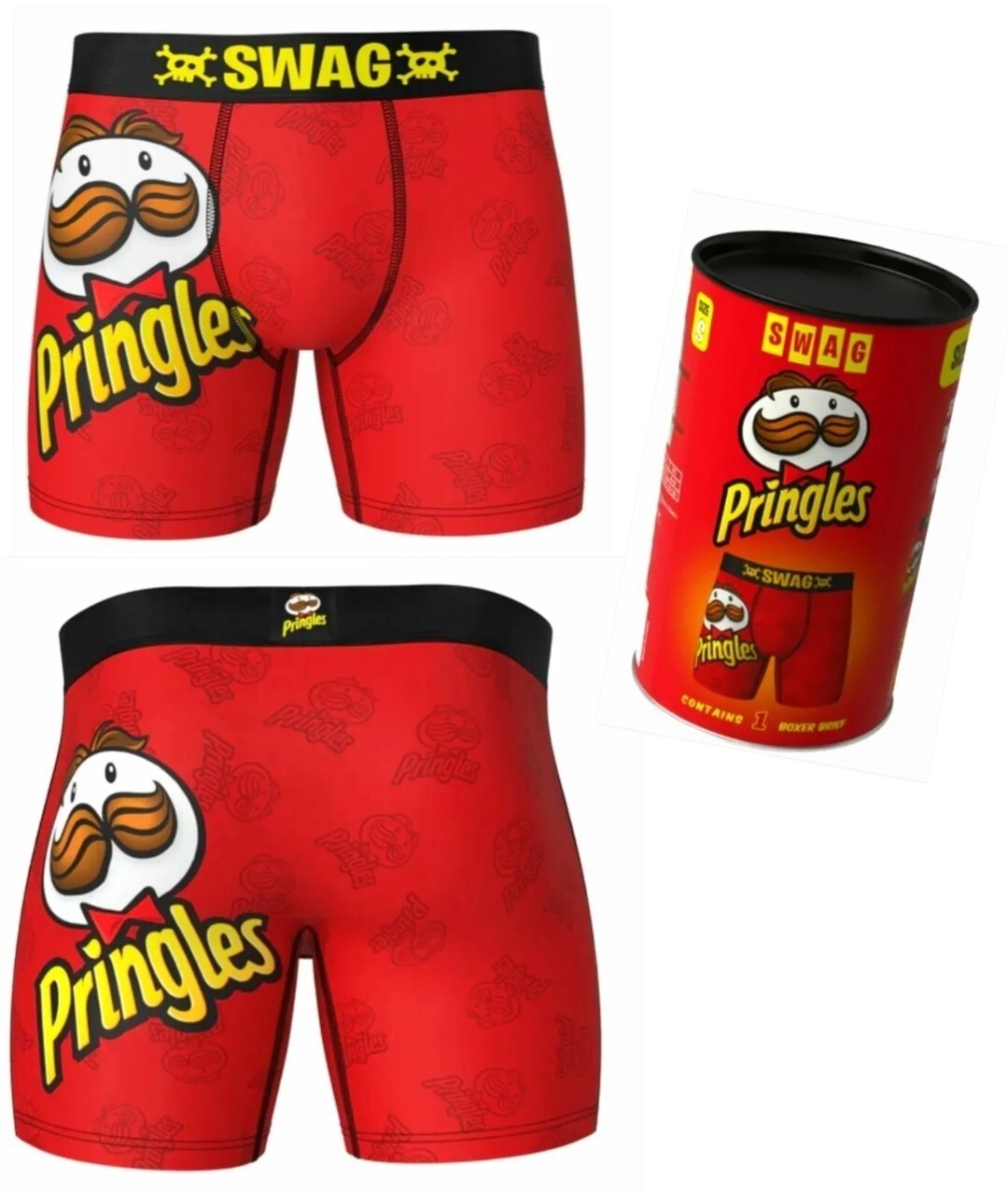 SWAG PRINGLES THE ORIGINAL MEN'S BOXER BRIEFS IN CAN. XLARGE | eBay