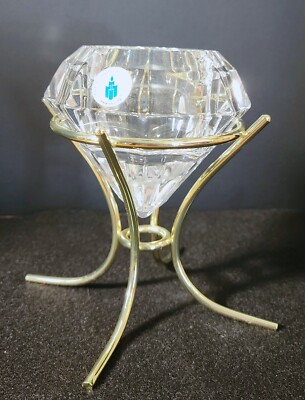PartyLite Solitaire Diamond Shape Votive Tea Light Candle Holder No Box ...
