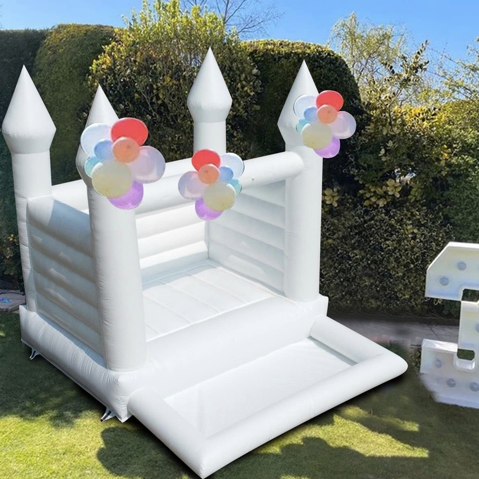 WARSUN Inflatable White Bounce House 12x10x10FT 100% PVC Jumper Bouncy ...
