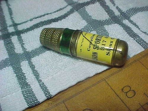 VINTAGE Advertising SEWING THIMBLE BULLETS Pocket Kit OLSON SPORTING ...