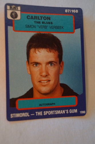 Carlton Blues - Simon Verbeek - ' Verb ' - Stimorol Card. | eBay Australia