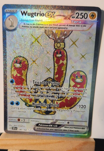 Wugtrio ex 190/162 Ultra Rare Full Art SV Temporal Forces Pokemon ...