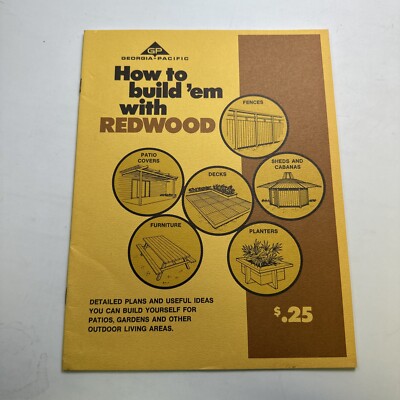 How To Build’em with Redwood Georgia Pacific Vintage Manual | eBay