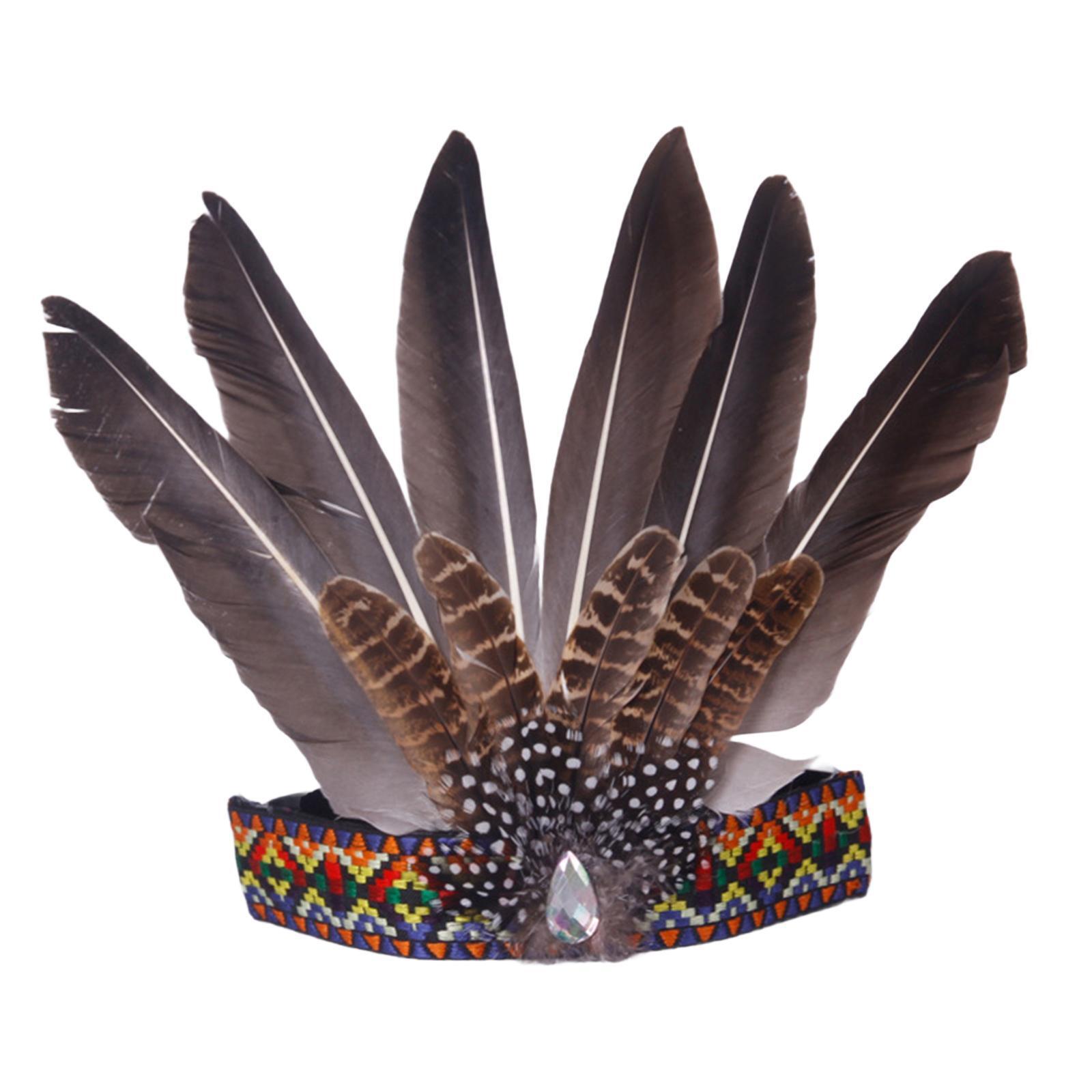 Native American Indian Headwear Feather Headdress for Halloween Stage ...