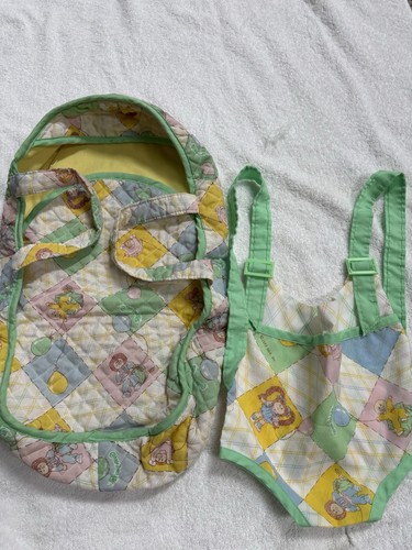Vintage Cabbage Patch Kids Doll Quilted Carrier And Carrier Backpack | eBay