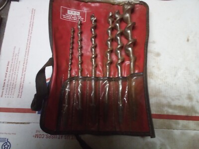 Vintage Irwin 6-Piece Auger Drill Bit Roll, Brace Bits | eBay