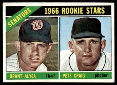 1966 Topps Senators Rookies - Brant Alyea/Pete Craig Rookie Washington ...
