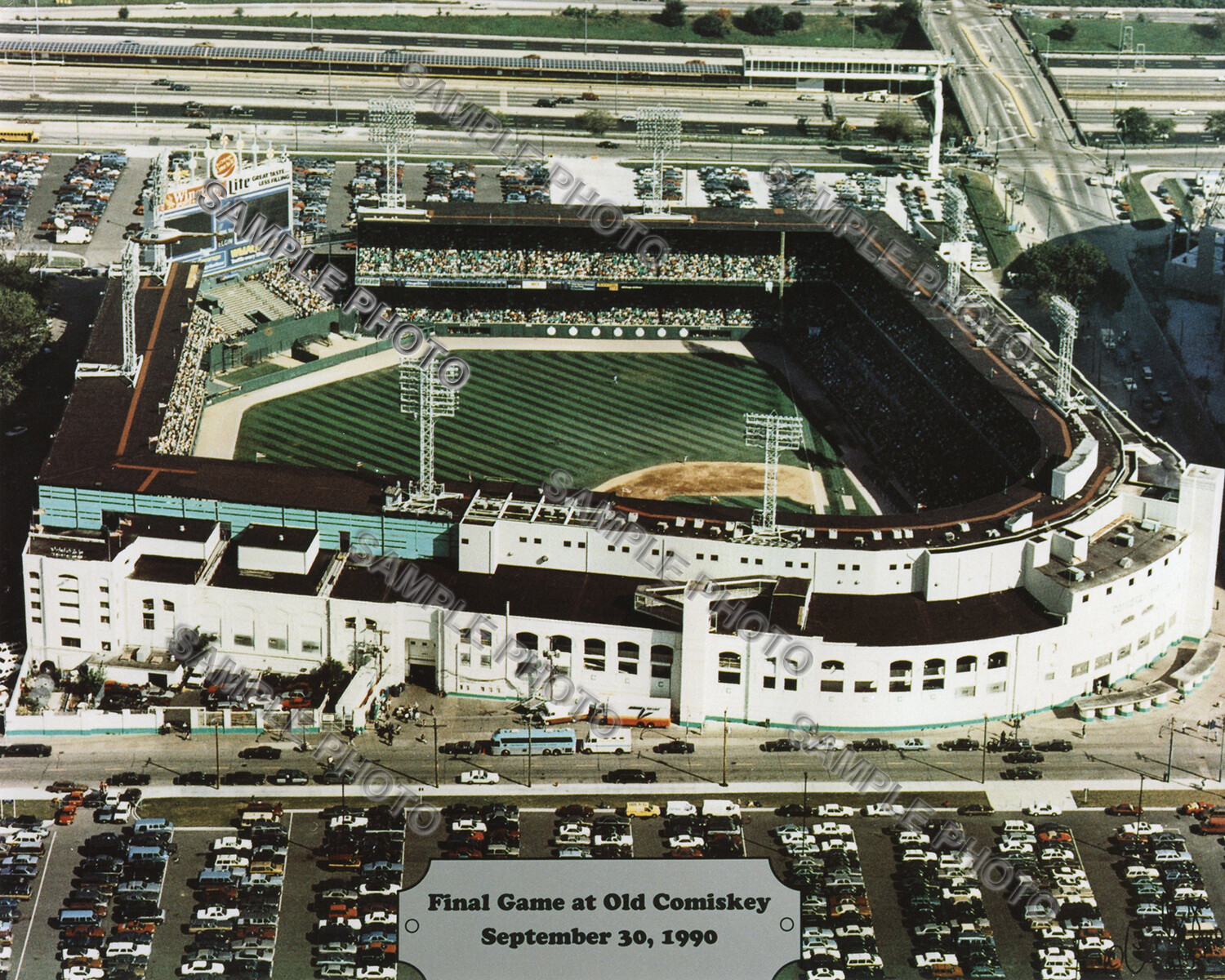 COMISKEY PARK 1990 Final Game AERIAL Chicago White Sox 8X10 PHOTO | eBay