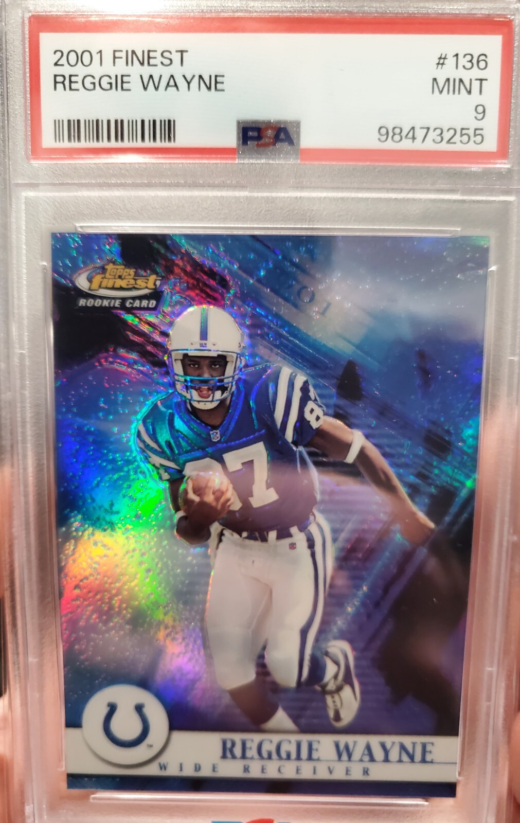 2001 Topps Finest Reggie Wayne RC 594/1000 PSA 9 MINT | eBay