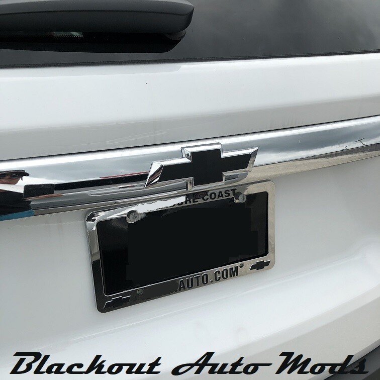 2018-23 Chevy Traverse Gloss Black Emblem Blackout Kit Vinyl Overlay ...
