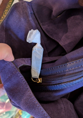 Michael Kors Suede Purple Handbag ASHBURY Purse Leather Removeable ...