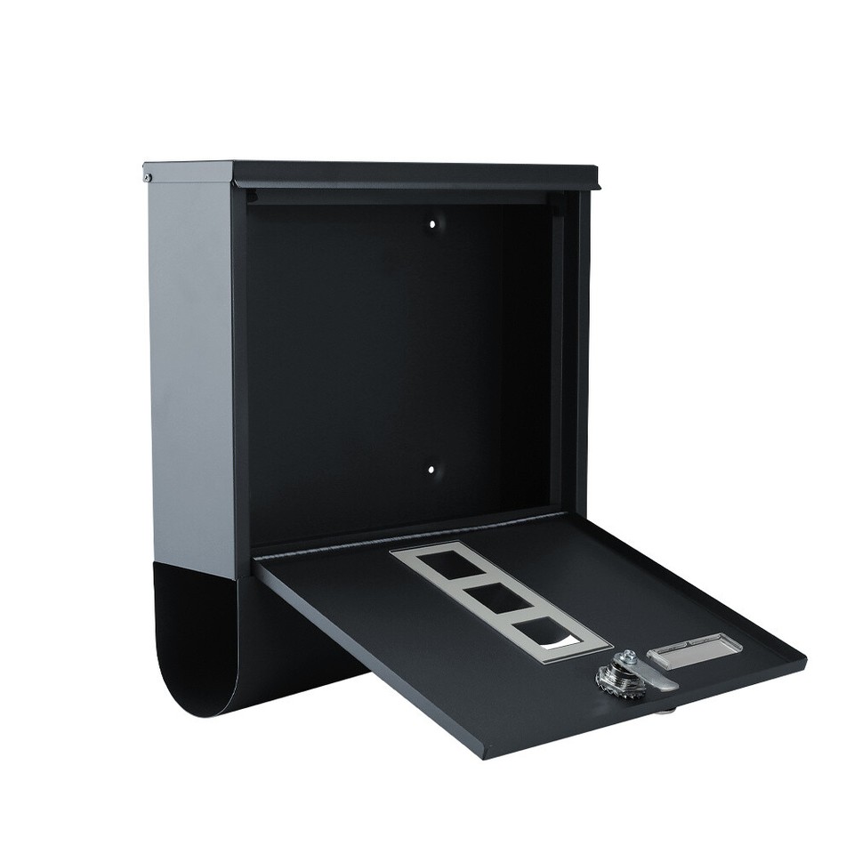 Post Box Wall Mounted Letterbox Mailbox Stainless Steel Newspaper ...