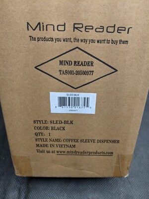 Mind Reader Coffee Sleeve Storage Dispenser Organizer Black 6 X 9.57 X ...