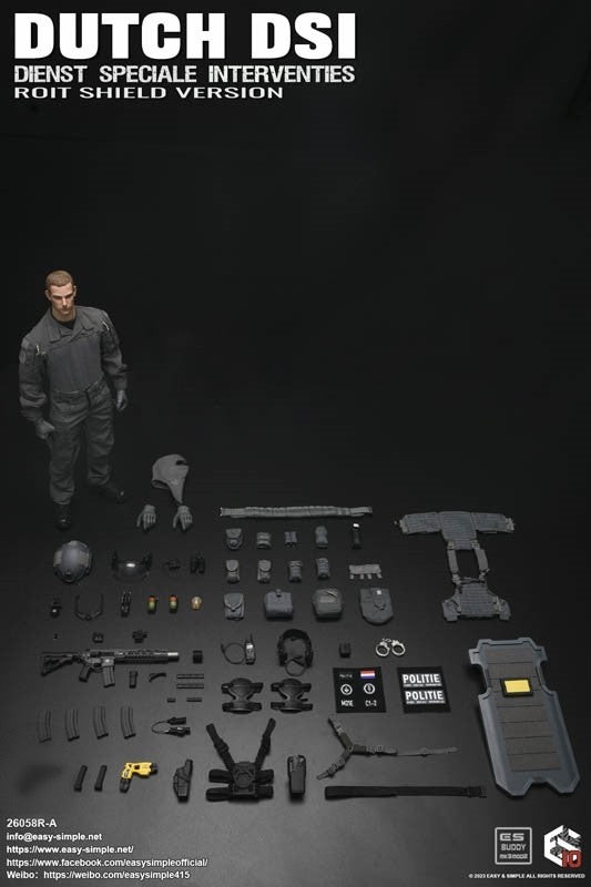 1/6 Scale Dutch Dienst Speciale Interventies Riot Shield Version - MINT ...
