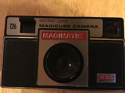 VINTAGE MAGIMATIC 126 INSTANT LOAD MAGICUBE CAMERA X-50 & FLIP FLASH ...