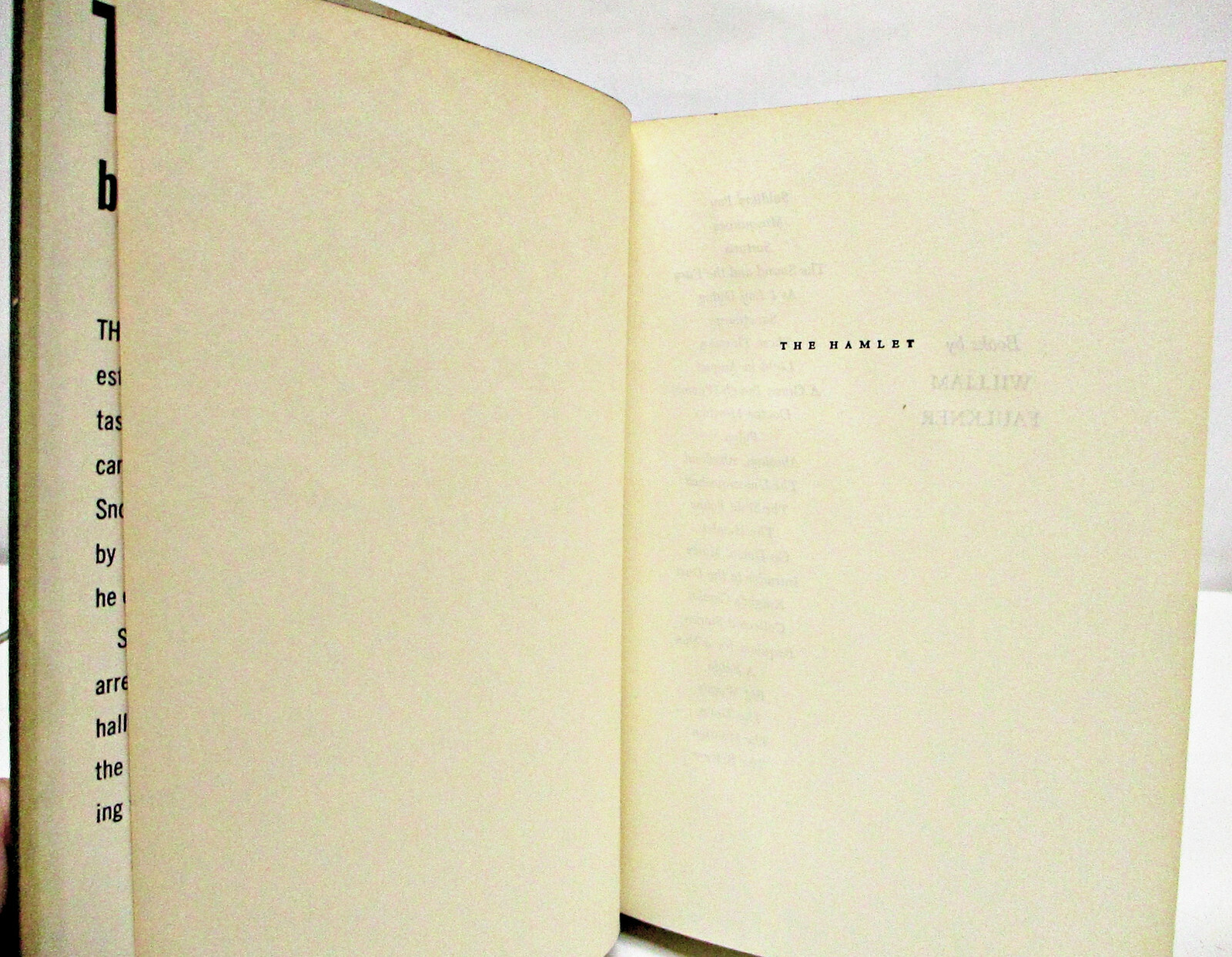 THE HAMLET by WILLIAM FAULKNER HCDJ - 1950 NOBEL PRIZE WINNER / SNOPES ...