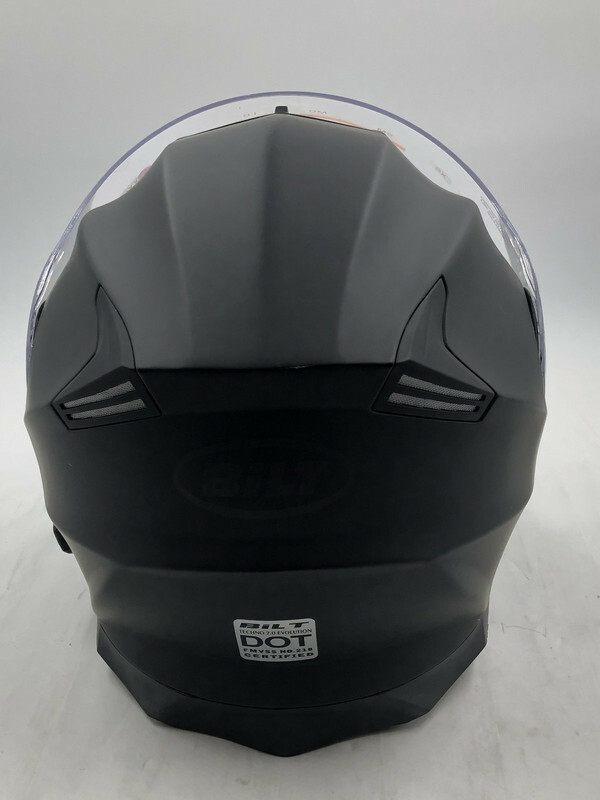 BILT TECHNO 2.0 EVOLUTION SENA BLUETOOTH MATTE BLACK MOTORCYCLE HELMET ...