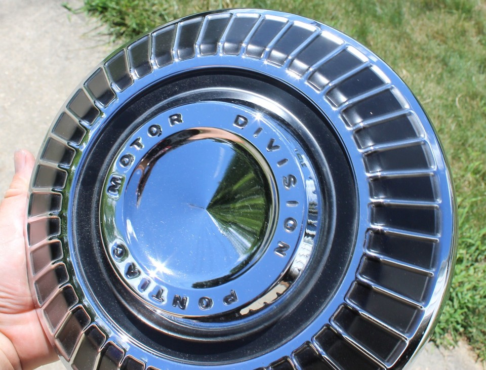 Set of 4 OEM 1964-1972 Pontiac Dog Dish Poverty Hubcaps GTO Lemans ...