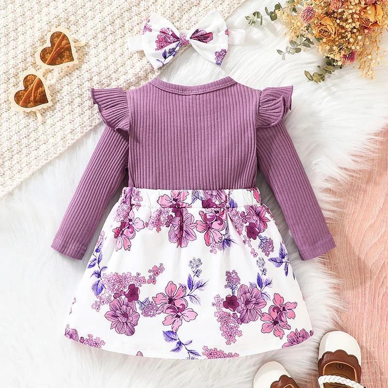 Dress for Kids 3 Months - 3 Years Old Birthday Korean Style Long Sleeve ...