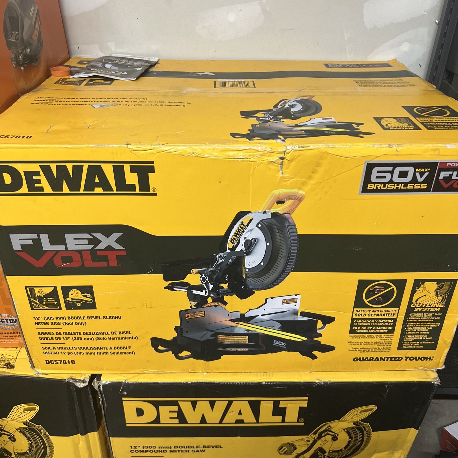 DeWalt DCS781B 60V 12in Cordless Sliding Miter Saw 885911739641 | eBay