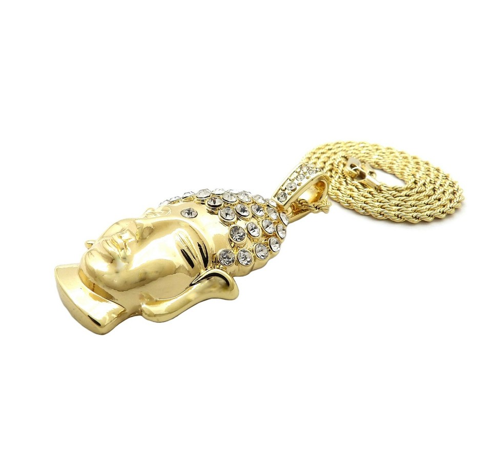 New Buddha Pendant & 24" Box/Cuban/Rope Chain Hip Hop Necklace XSP756 ...