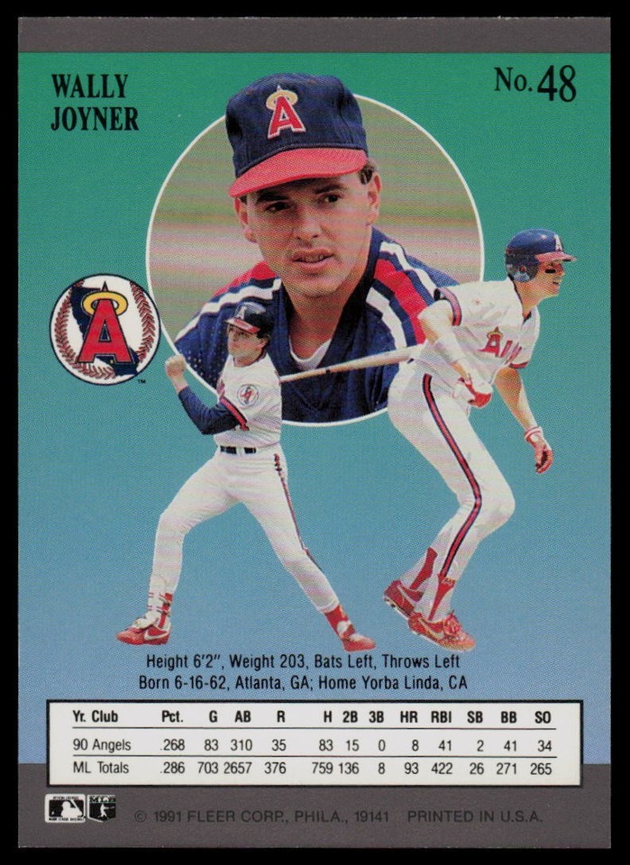 1991 Ultra #48 Wally Joyner California Angels | eBay