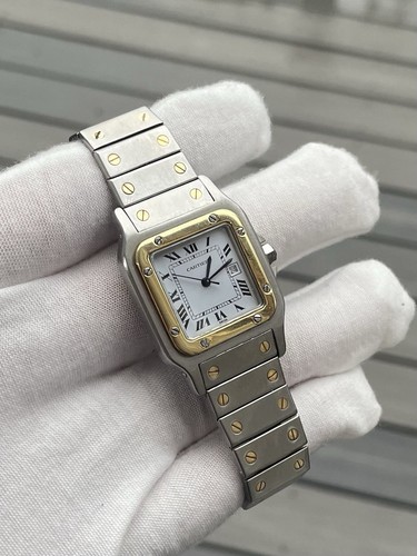 Cartier Santos Carree Automatic 29mm Two Tone Ref 2961 Watch w/ Box ...