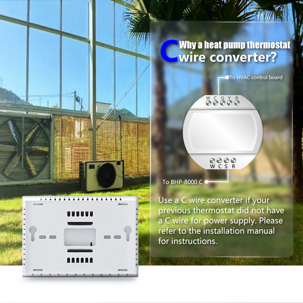 WiFi Smart Programmable Thermostat For Heat Pump APP/Touch/Voice ...
