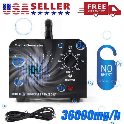 36000mg/h Ozone Generator Machine Air Purifier Ionizer Ozonator Timer ...