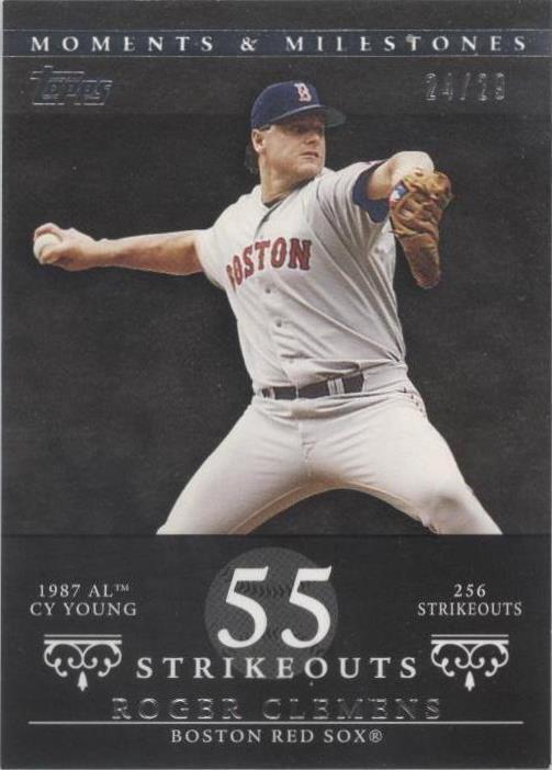 2007 Topps Moments & Milestones - Roger Clemens #20-55 Black 1987 AL Cy ...