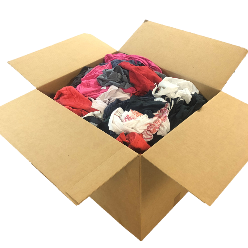 Box of Colored T-Shirt Rags - Low Lint, Very Absorbent! (50 LB) | eBay