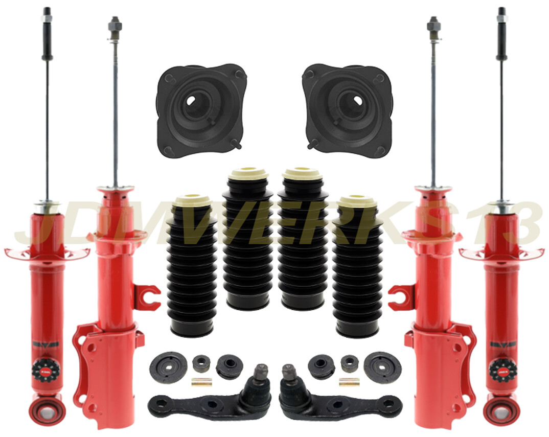 SUSPENSION REBUILD KIT & KYB AGX 4 ADJUSTABLE STRUTS SHOCKS FC MAZDA ...