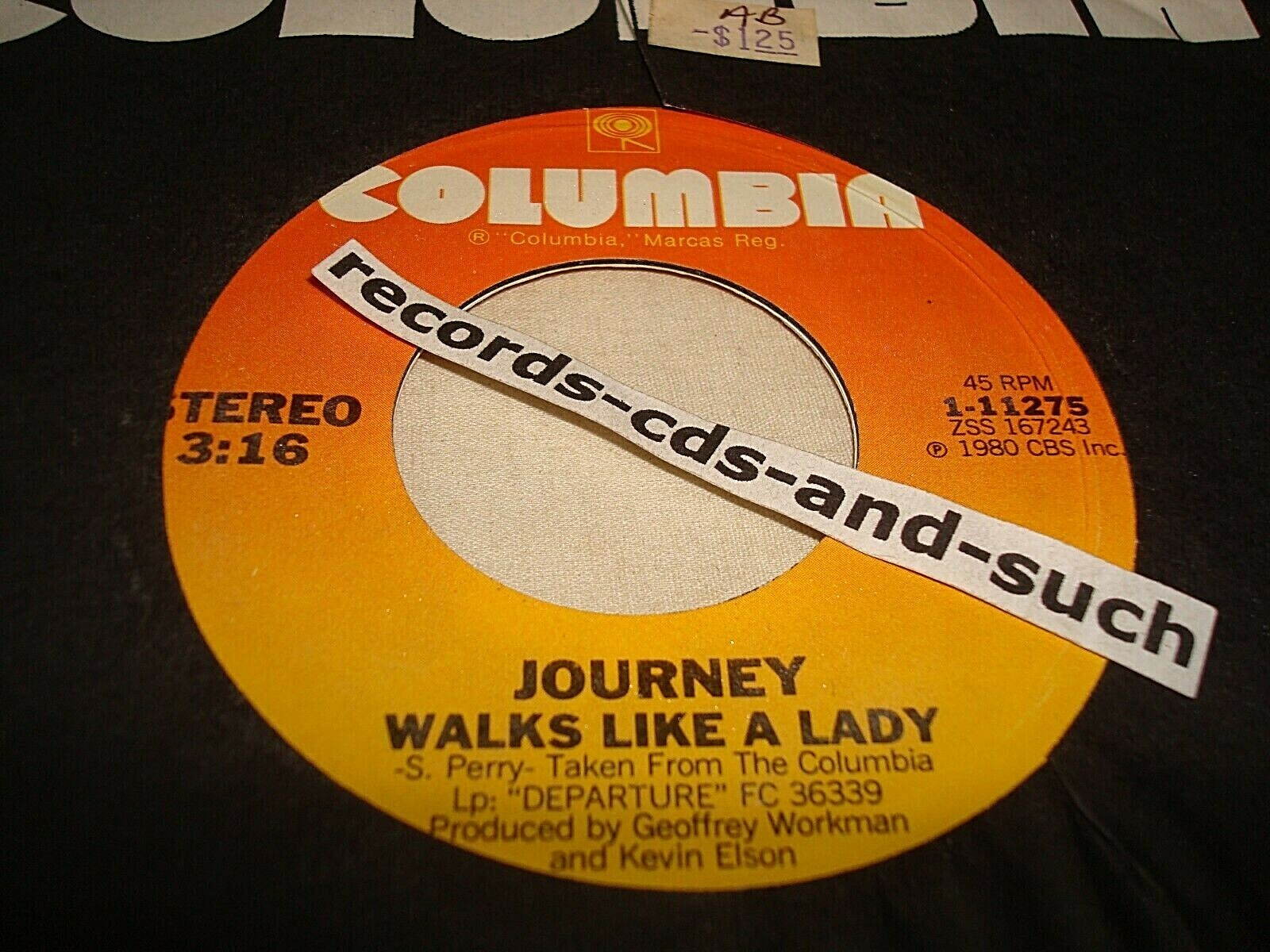 JOURNEY-WALKS LIKE A LADY/PEOPLE AND PLACES-COLUMBIA 1-11275 VG+ VINYL ...