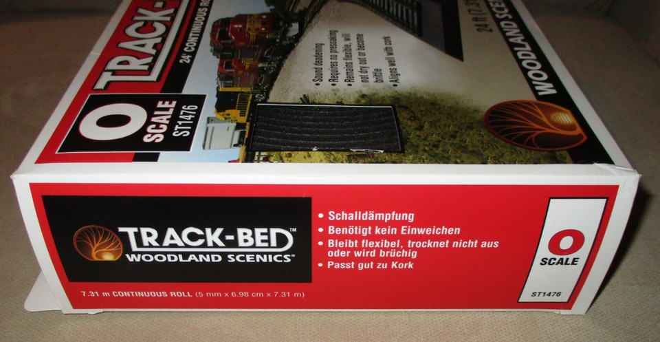 O Scale 24' Foam Model Railroad Train Track Bed Roll - Woodland Scenics ...