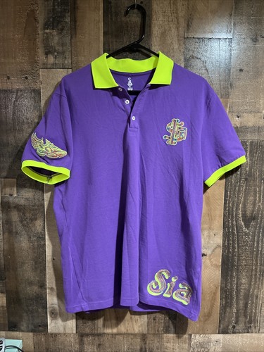 Rare SIA COLLECTIVE MENS Embroidered Purple POLO SHIRT Size 2X | eBay