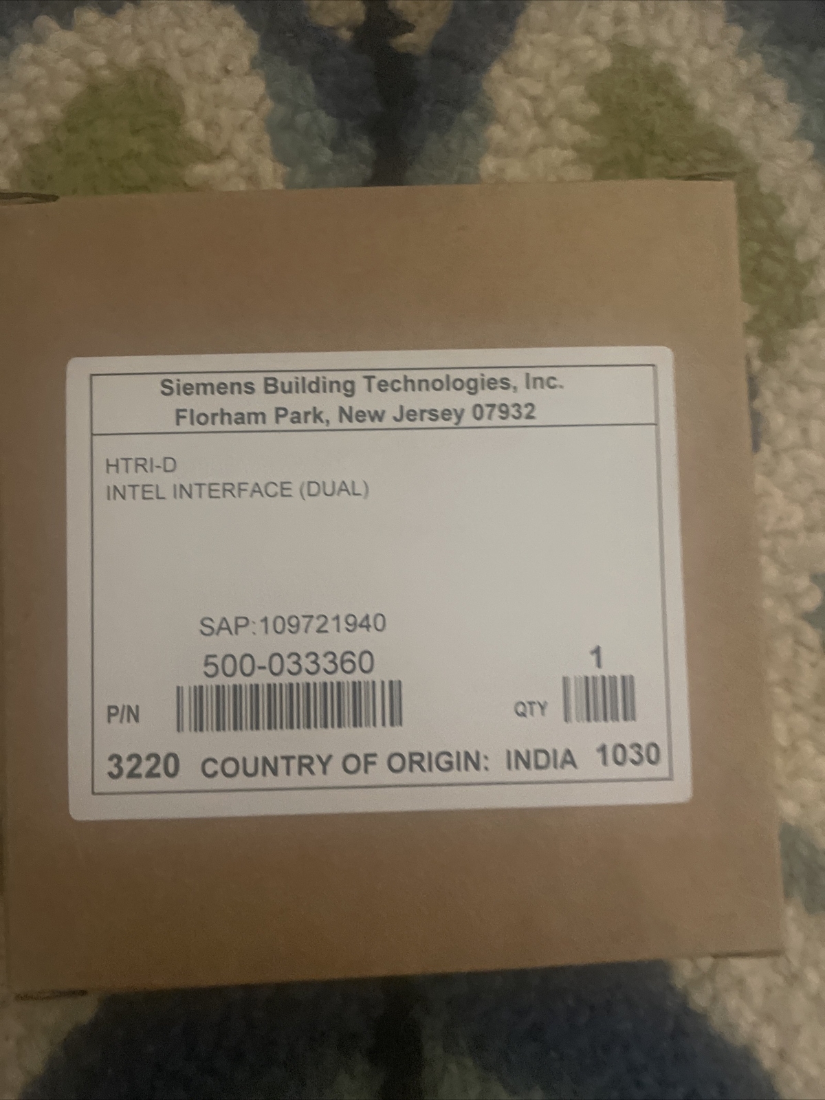 Siemens HTRI-D Intel Interface Fire Alarm 500-033360 for sale online | eBay