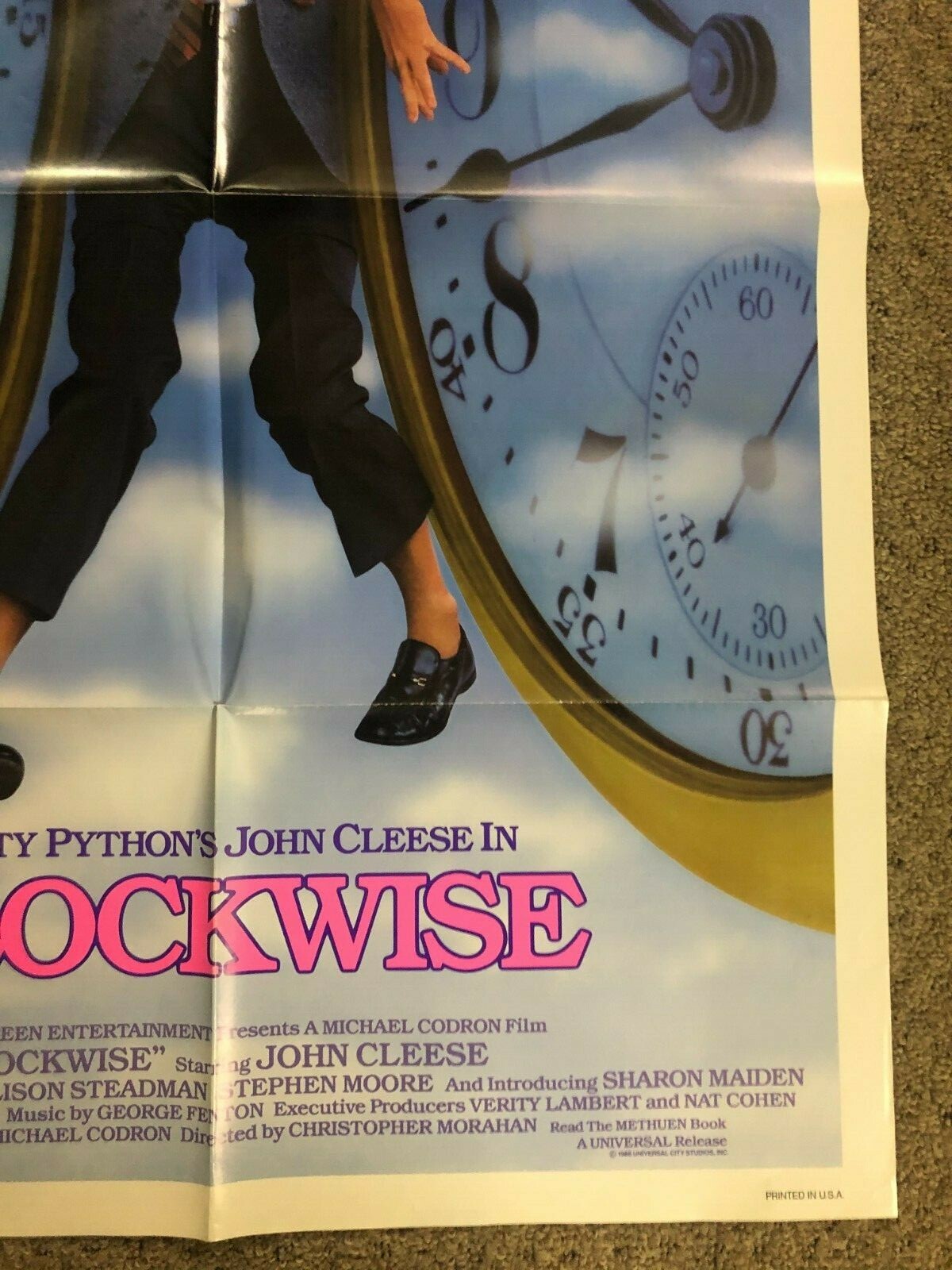 Vintage Original CLOCKWISE One Sheet Movie Poster 27x41 Monty Python ...