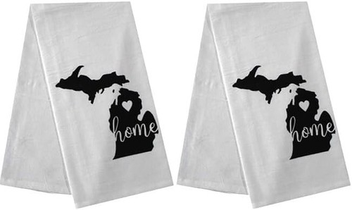 2 Pcs, 100% Cotton Michigan State Flour Sack Kitchen Towels SIZE: 20 x ...
