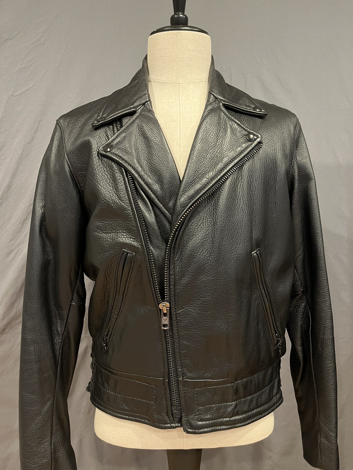 Vanson Double Rider Leather Jacket Motorcycle Made US… - Gem