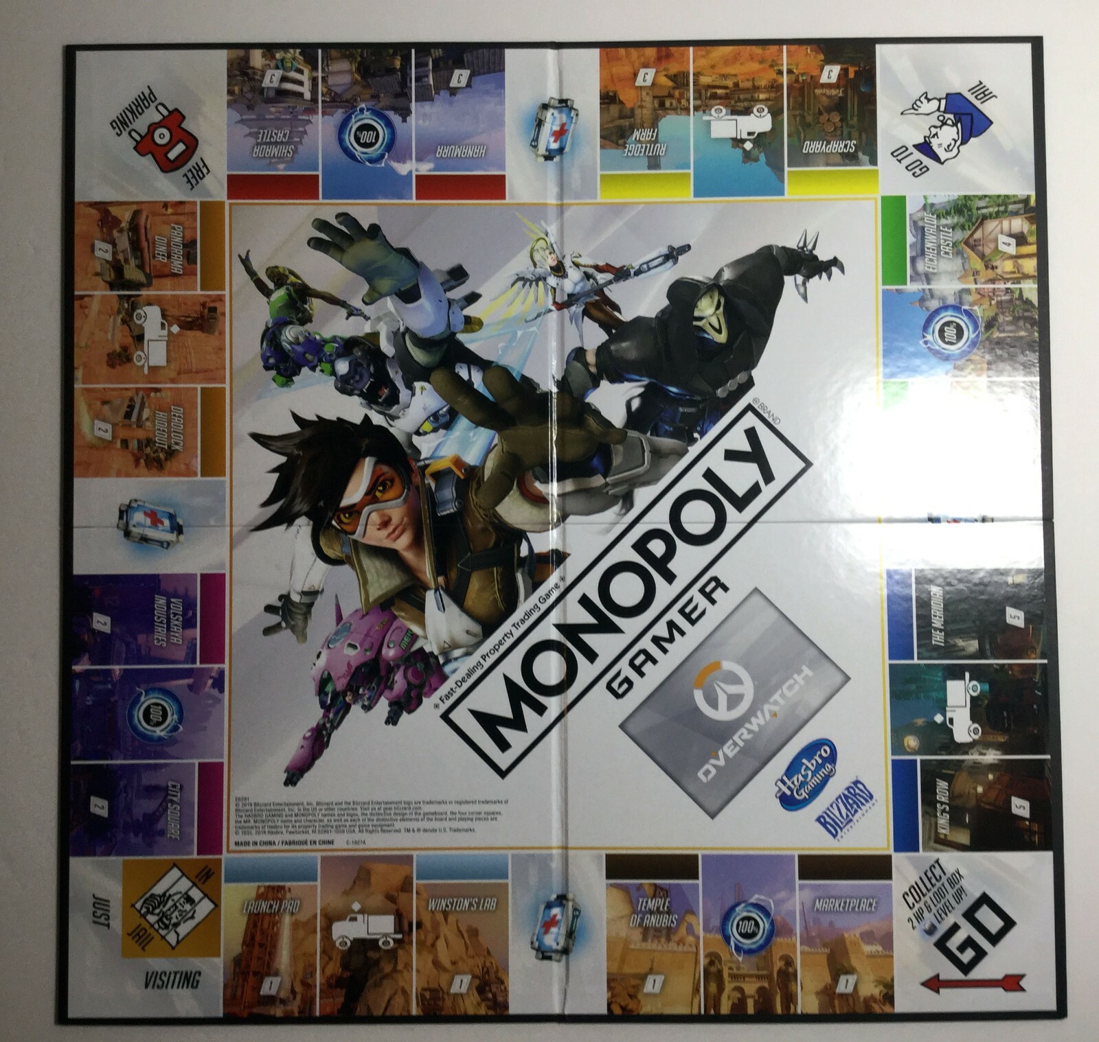 Monopoly Gamer: OVERWATCH Collector's Edition Game Board ONLY approx 17 ...