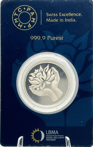10 GRAMS MMTC-PAMP LOTUS SILVER COIN - #1630 | eBay